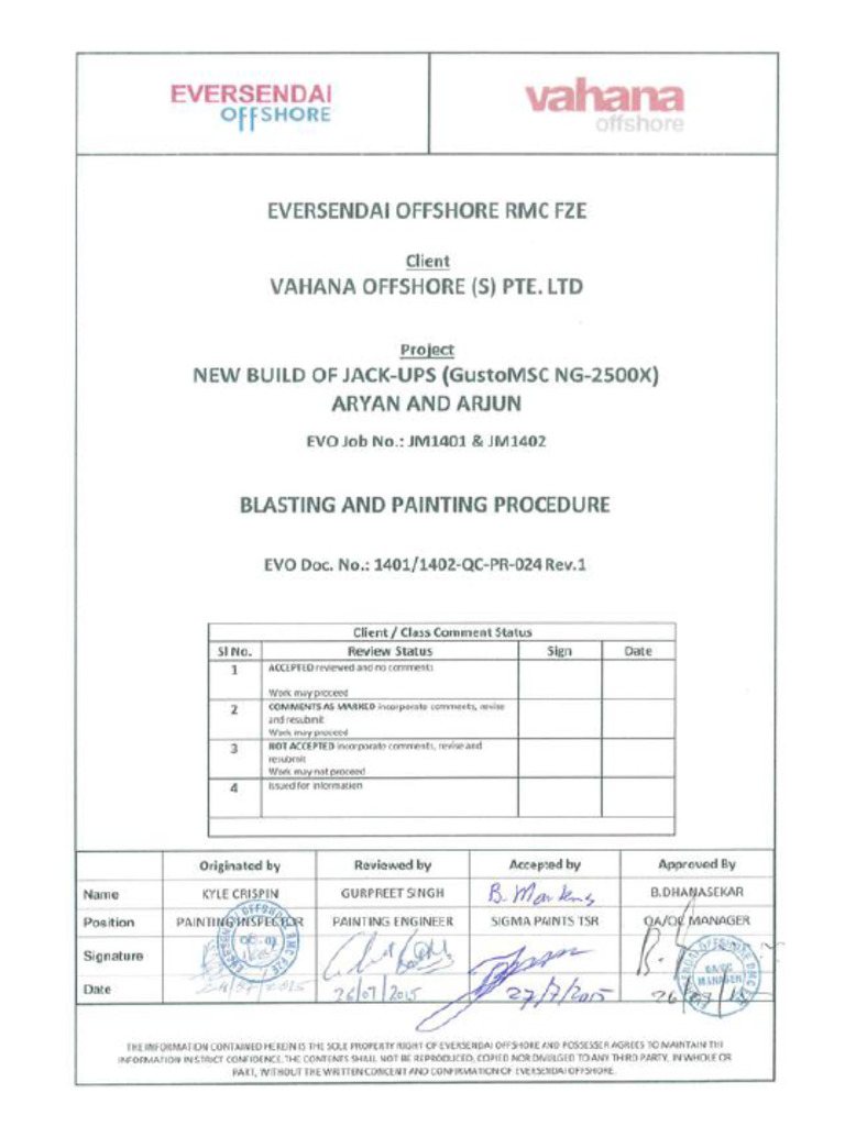 Toaz - Info Blasting and Painting Procedure Rev1 1401 1402 QC PR 024 r1 ...