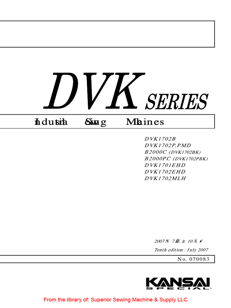 Kansai DVK Series | PDF | Metalworking