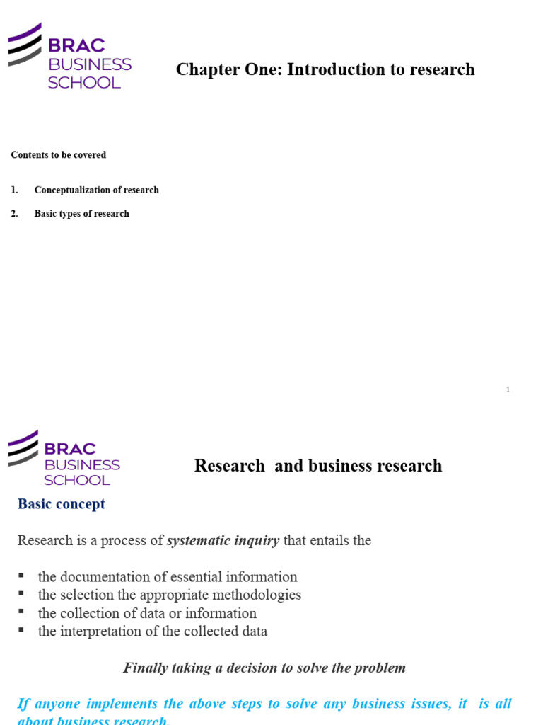 1 Chapter One (Introduction To Research) | PDF | Methodology ...
