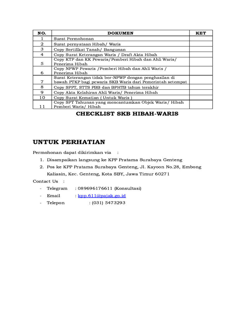 SKB Hibah Waris | PDF | Hukum