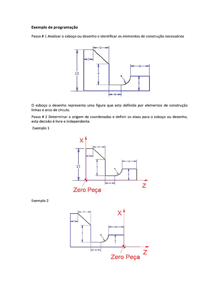 Exemplo de Programação CNC | PDF