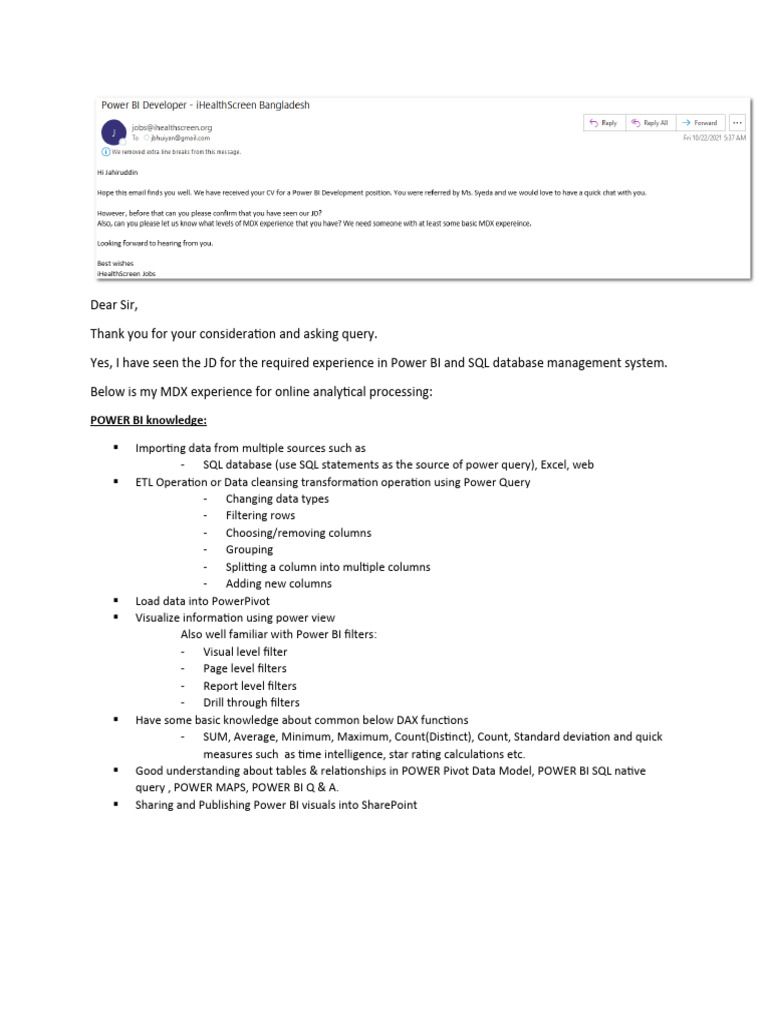 Power BI and SQL Expertise Overview | PDF