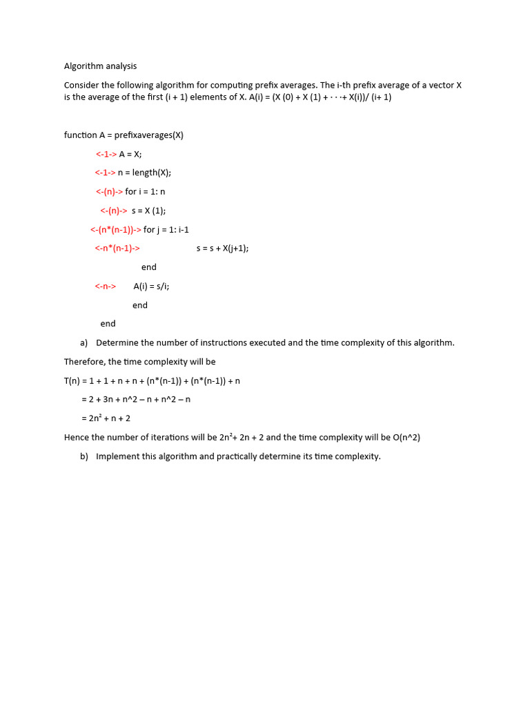Algorithm Analysis | PDF | Teaching Methods & Materials