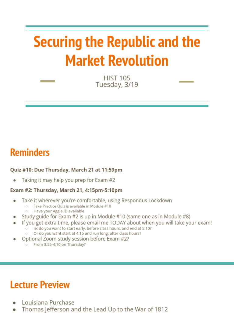 Tues 3 - 19 - 105 - SP 24 | PDF | Slavery In The United States | War Of ...