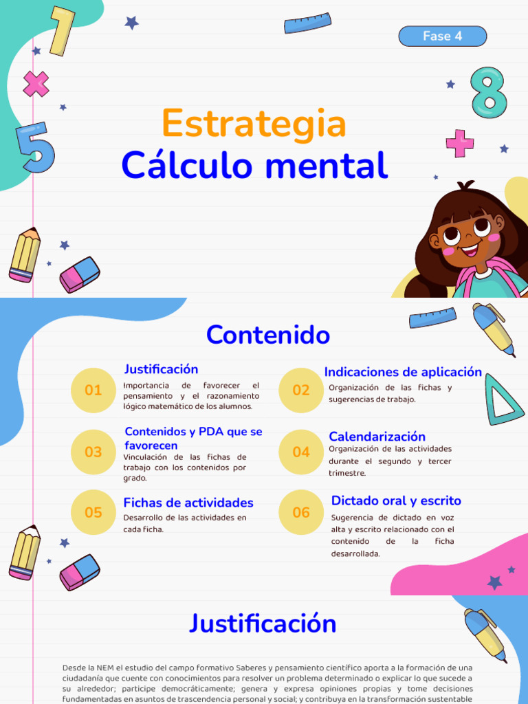 COMPENDIO 2. Fase 4 - Estrategia de Cálculo Mental | PDF | Pensamiento | Aprendizaje