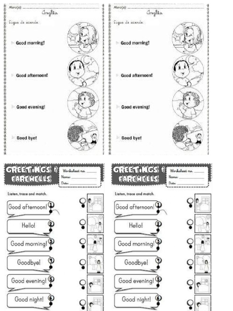 Evaluacion de Ingles Sobre Saludos | PDF