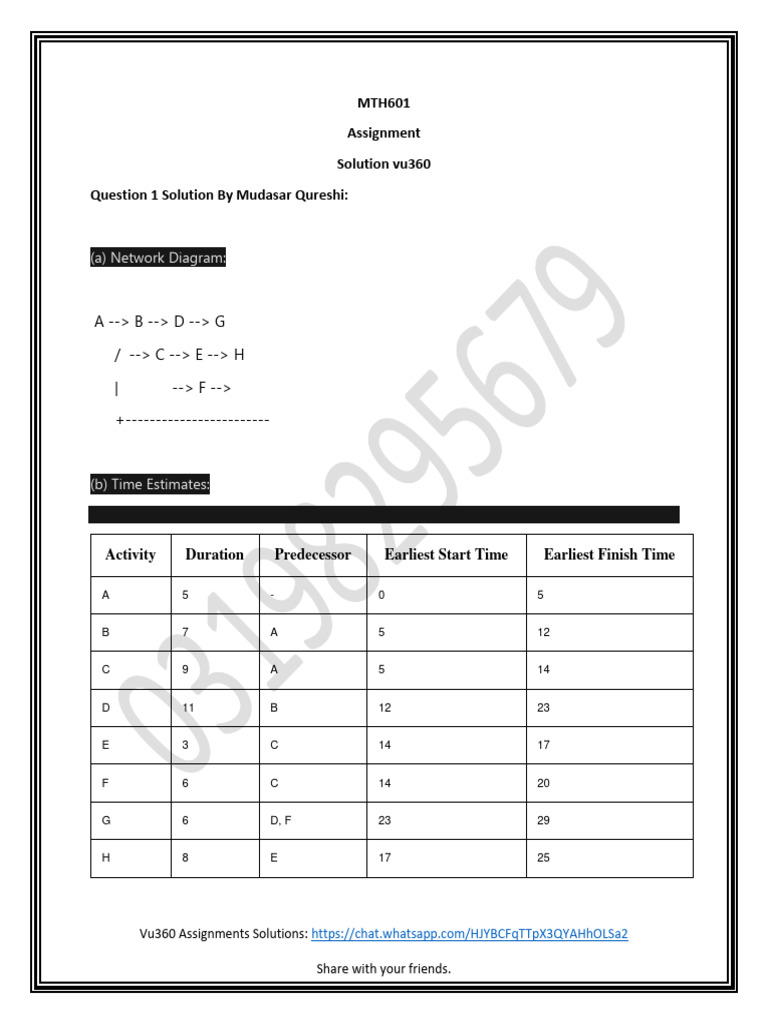 MTH601 Solution Munnaza Batool Vu360 | PDF | Statistical Analysis | Teaching Mathematics