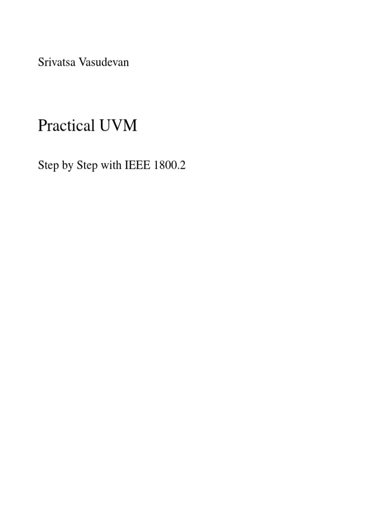 Practical Uvm Ieee Editon TOC Changes | PDF | Computing | Computer Science