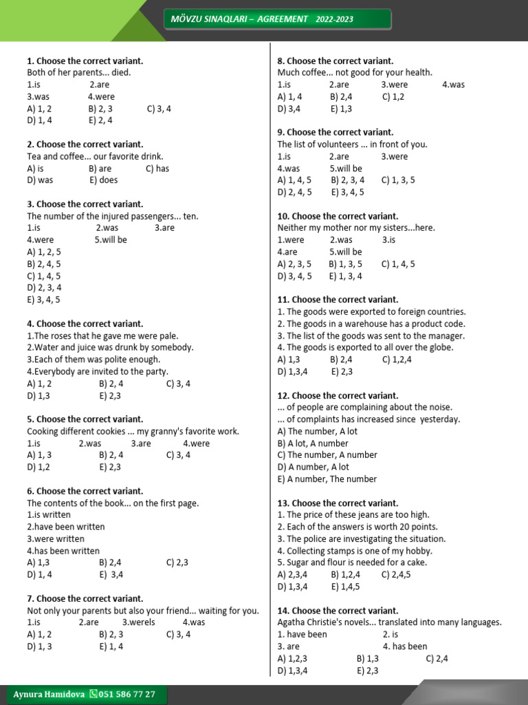 Movzu Sinaqlari Agreement | PDF