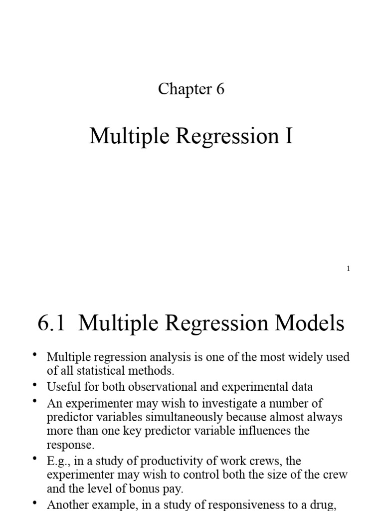 Chap06 4 | PDF | Linear Regression | Errors And Residuals