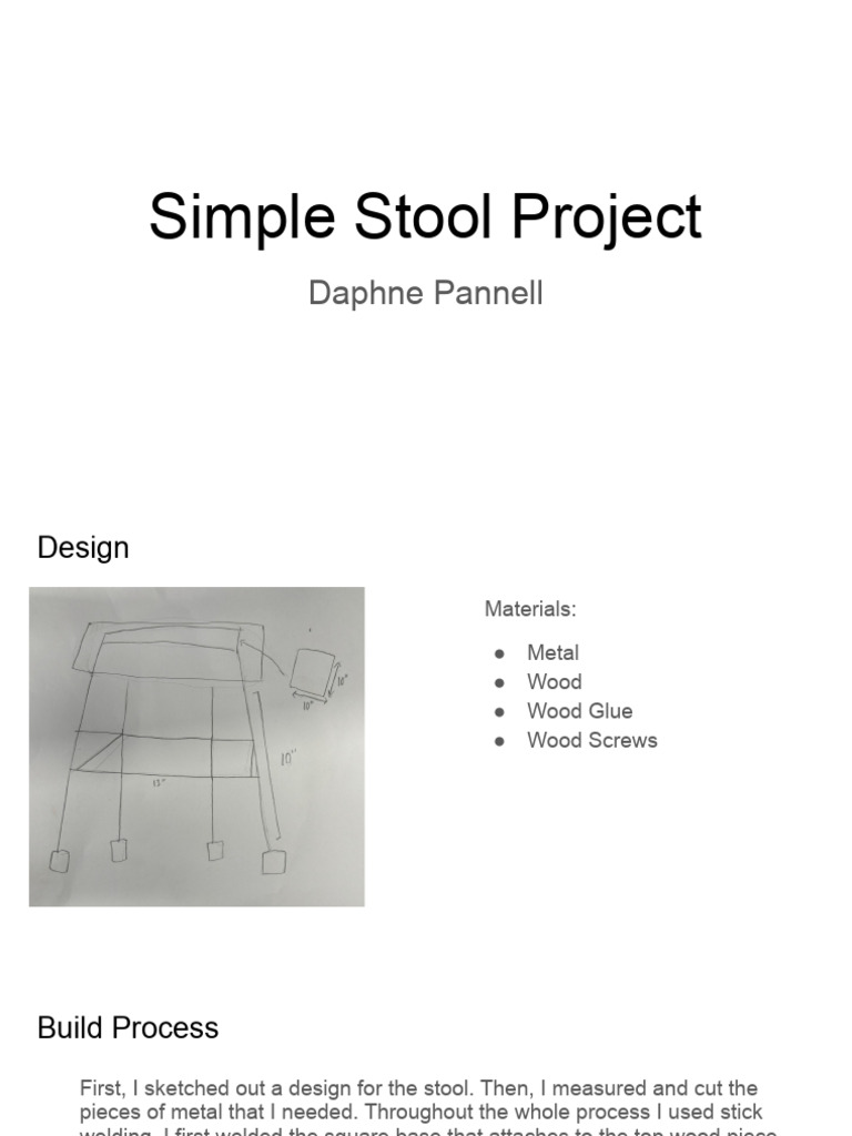 daphne pannell - final assignment- simple stool | PDF daphne pannell - final assignment- simple stool | PDF