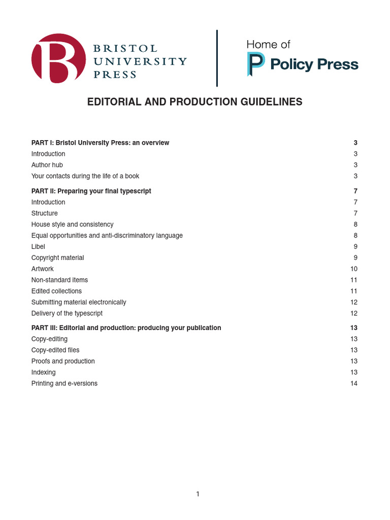 Editorial and Production Guidelines | PDF | Citation | Copy Editing