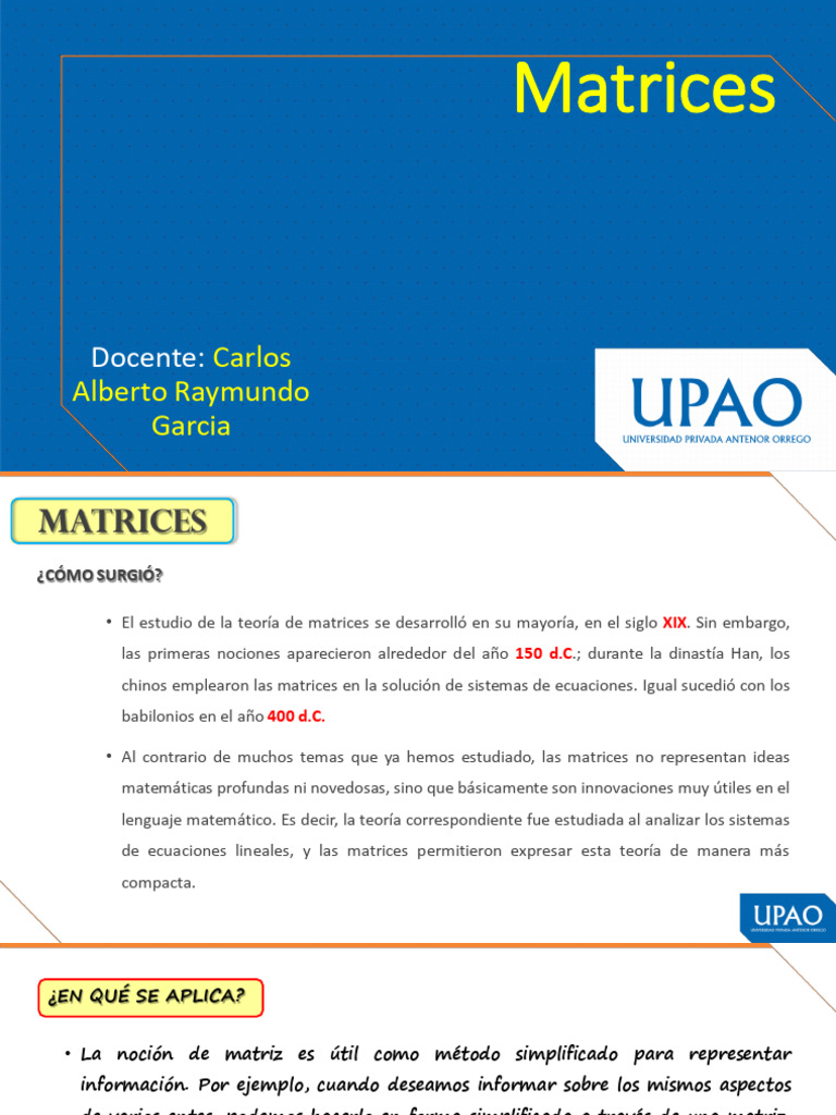 Semana 05 (Matrices) | PDF | Matriz (Matemáticas) | Funciones y mapeos