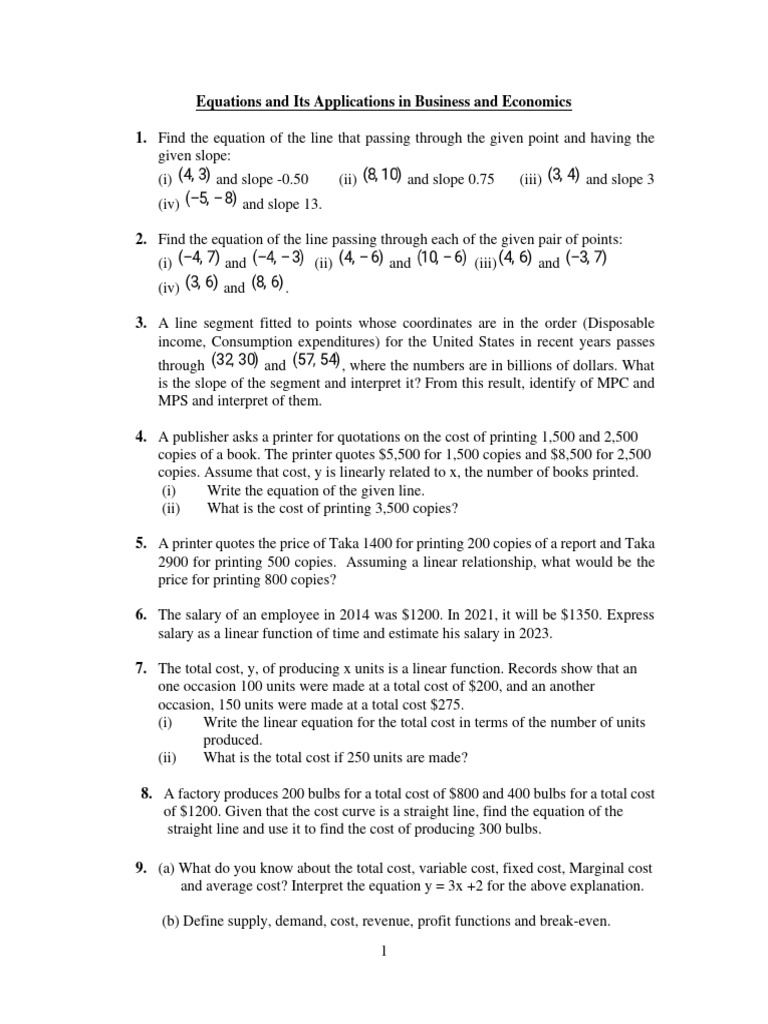Problem Sheet - Mba - Jan - 2022 | PDF | Economic Surplus | Profit ...