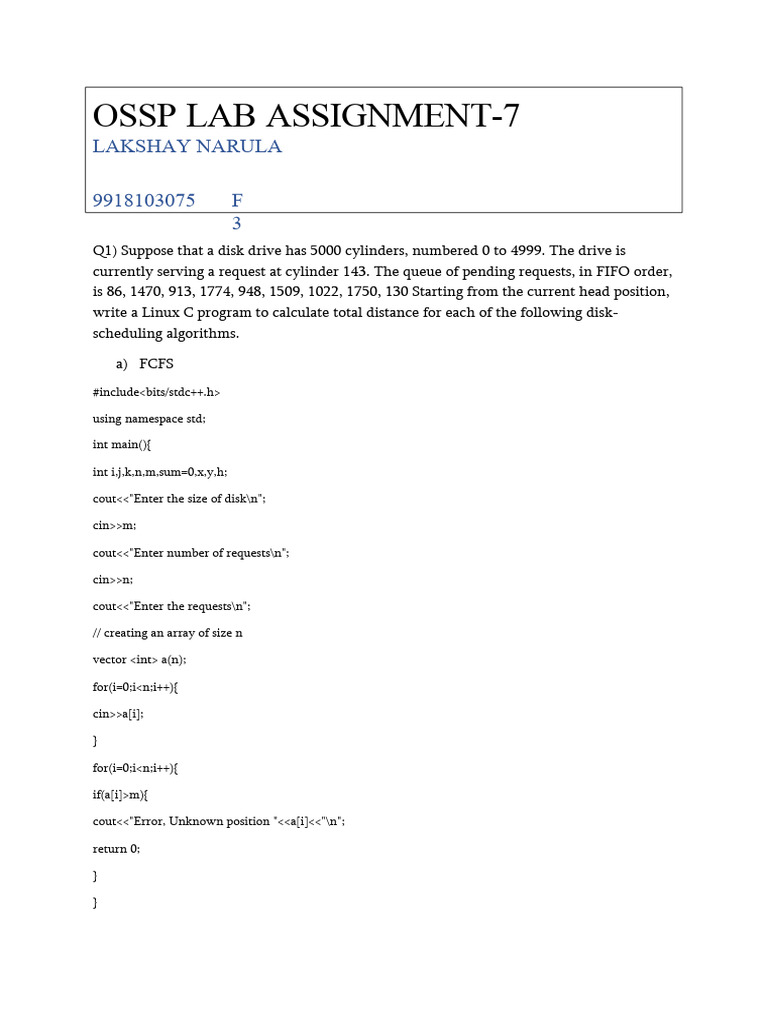 Ossp Lab Assignment-7 | PDF | Algorithms And Data Structures | Computer Programming