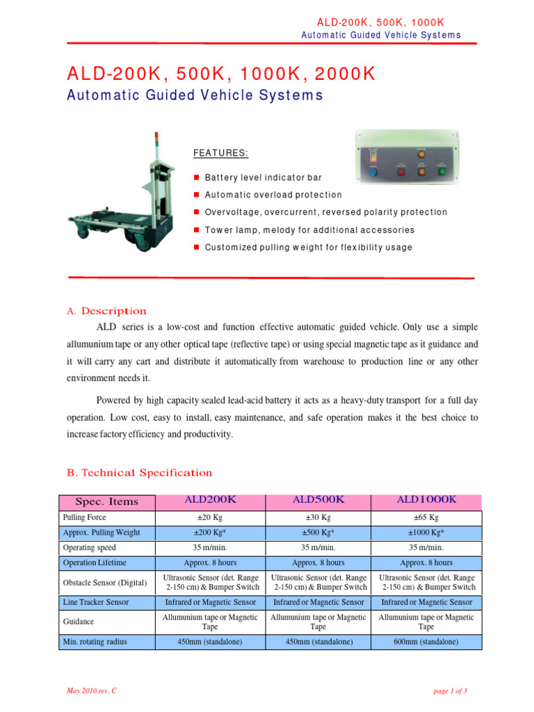 Brosur Main Unit AGV-ALD-200K - 500K - 1000K | PDF | Land Vehicles ...