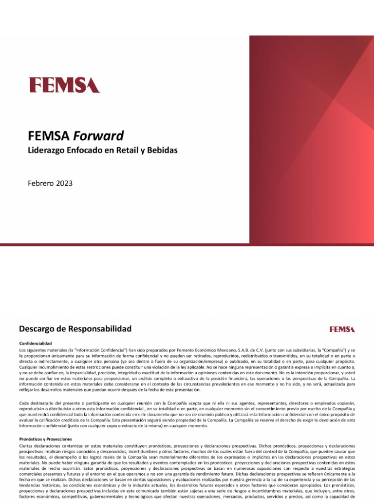Femsa Forward PPT Esp Vfinal | PDF