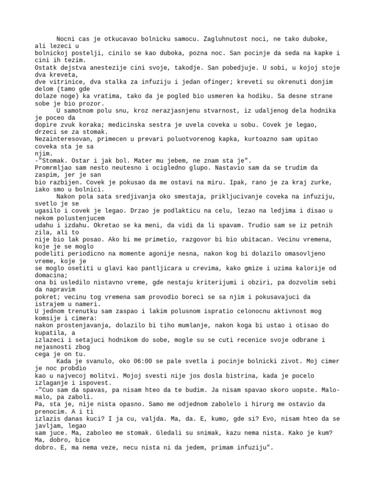 Bolnicka Pripovest | PDF