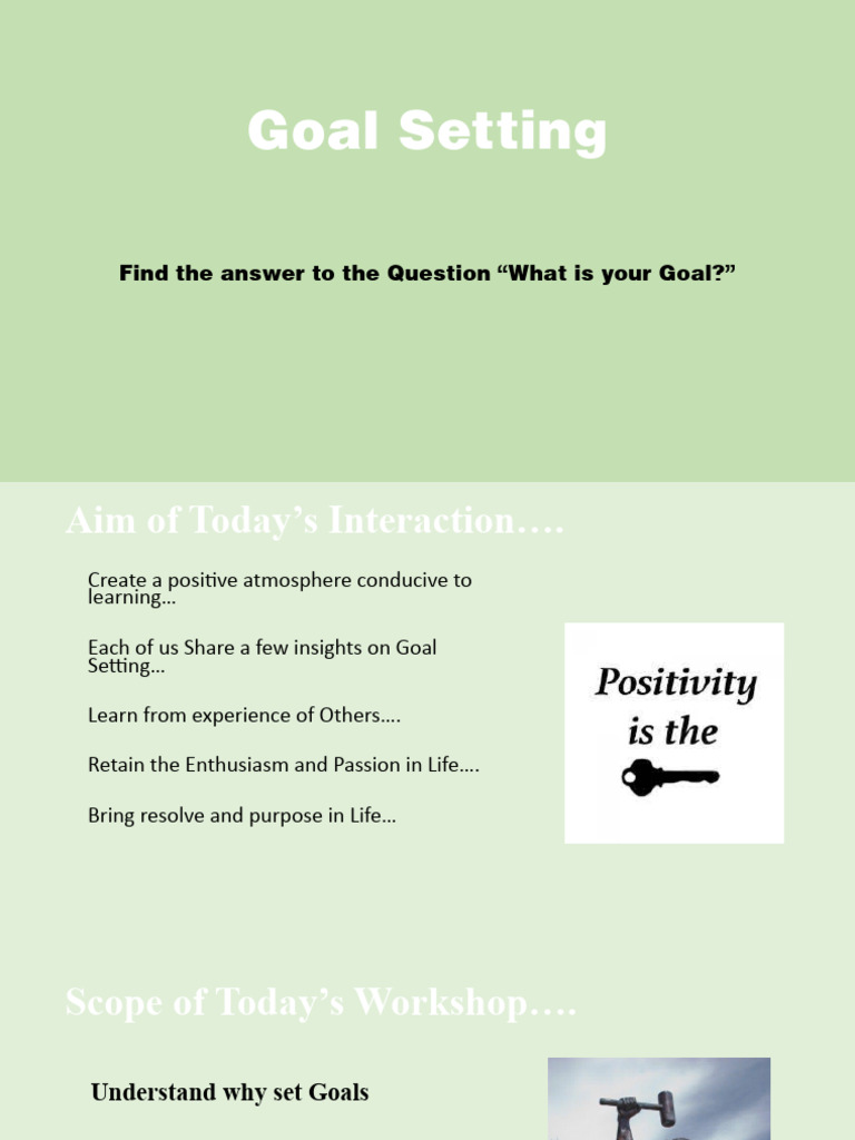 Goal Setting | PDF | Goal | Mind