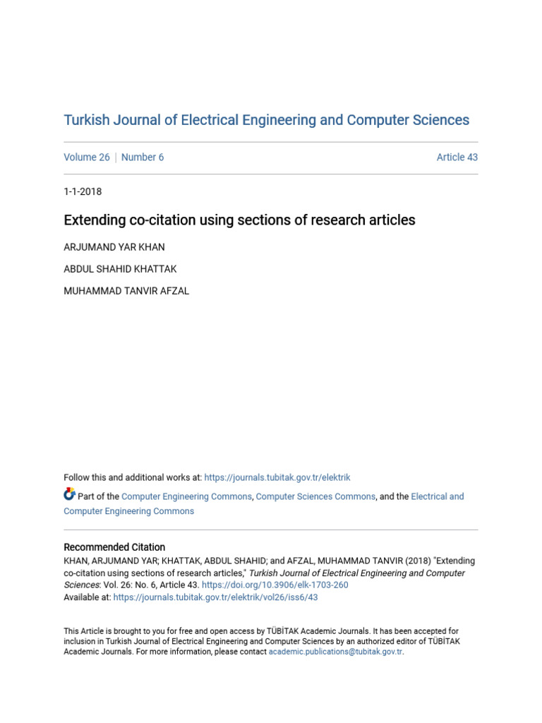 Extending Co-Citation Using Sections of Research Articles | PDF | Metadata | Citation