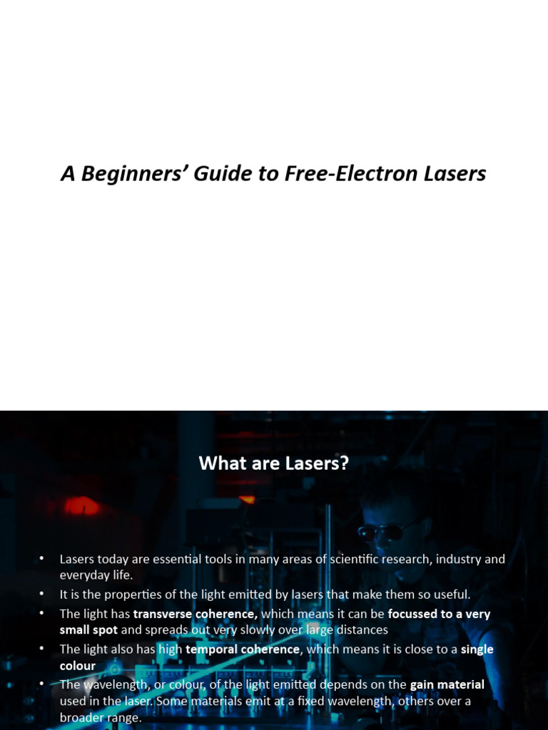 A Beginners Guide To Free-Electron Lasers | PDF | Laser | Electron