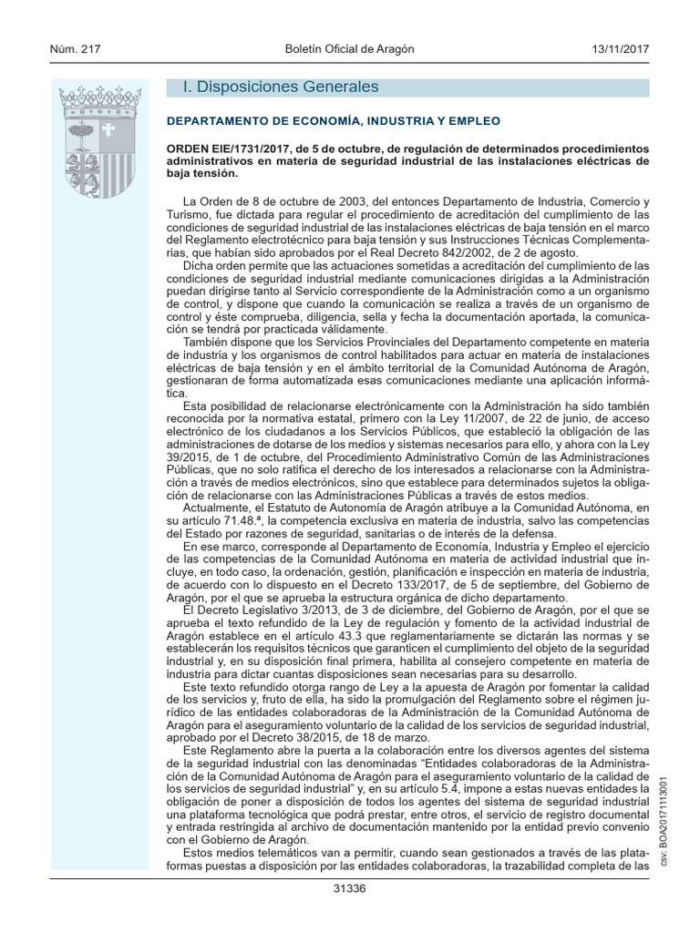 I. Disposiciones Generales | PDF | Regulación | Gobierno