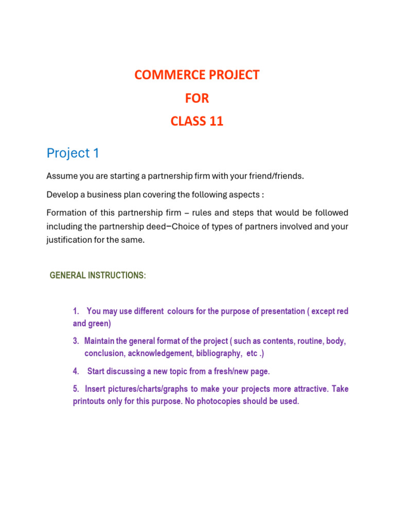Commerce 11 Project Pdf