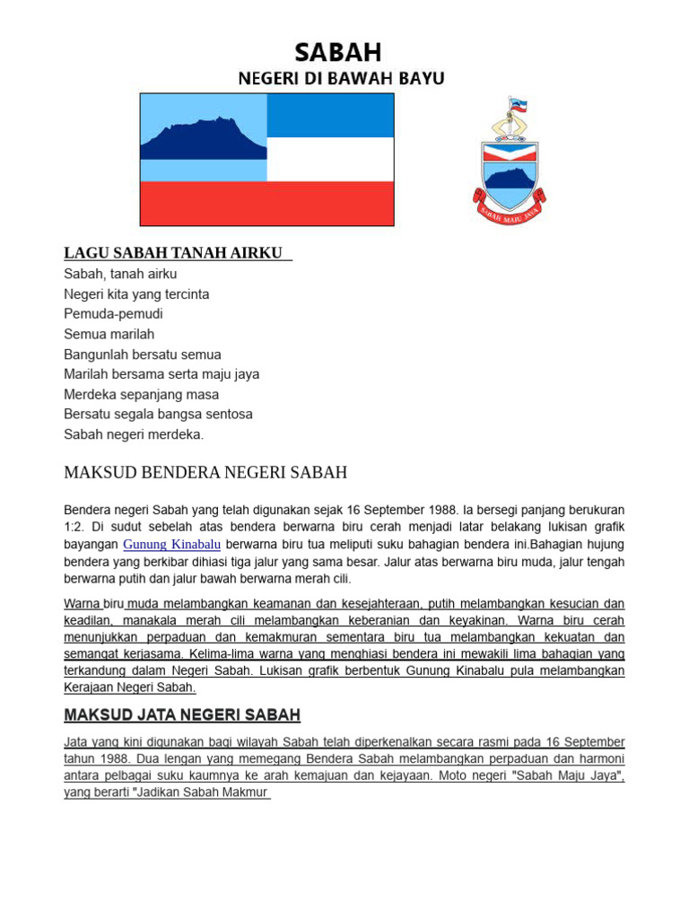 Bendera Dan Jata Negeri | PDF