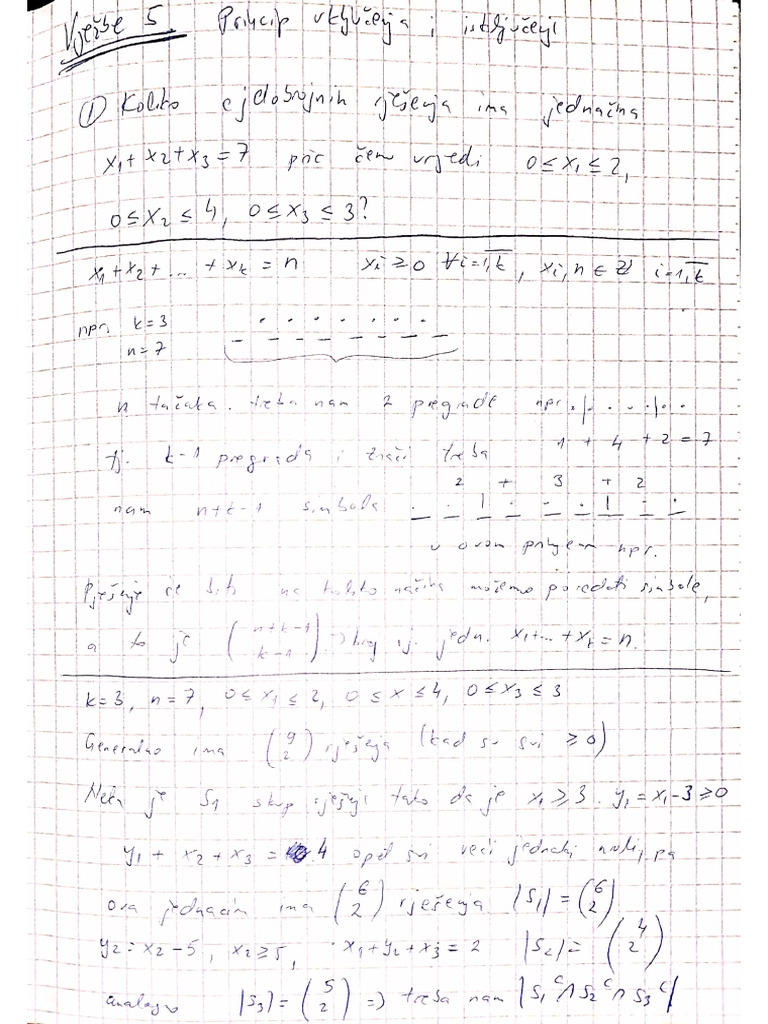 kombinatorika, vjezbe 5 | PDF