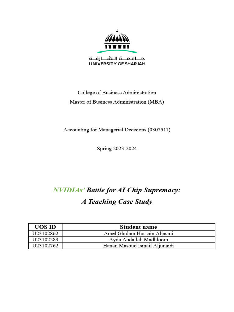 NVIDIAs' Battle For AI Chip Supermacy - A Teaching Case Study | PDF | Graphics Processing Unit ...