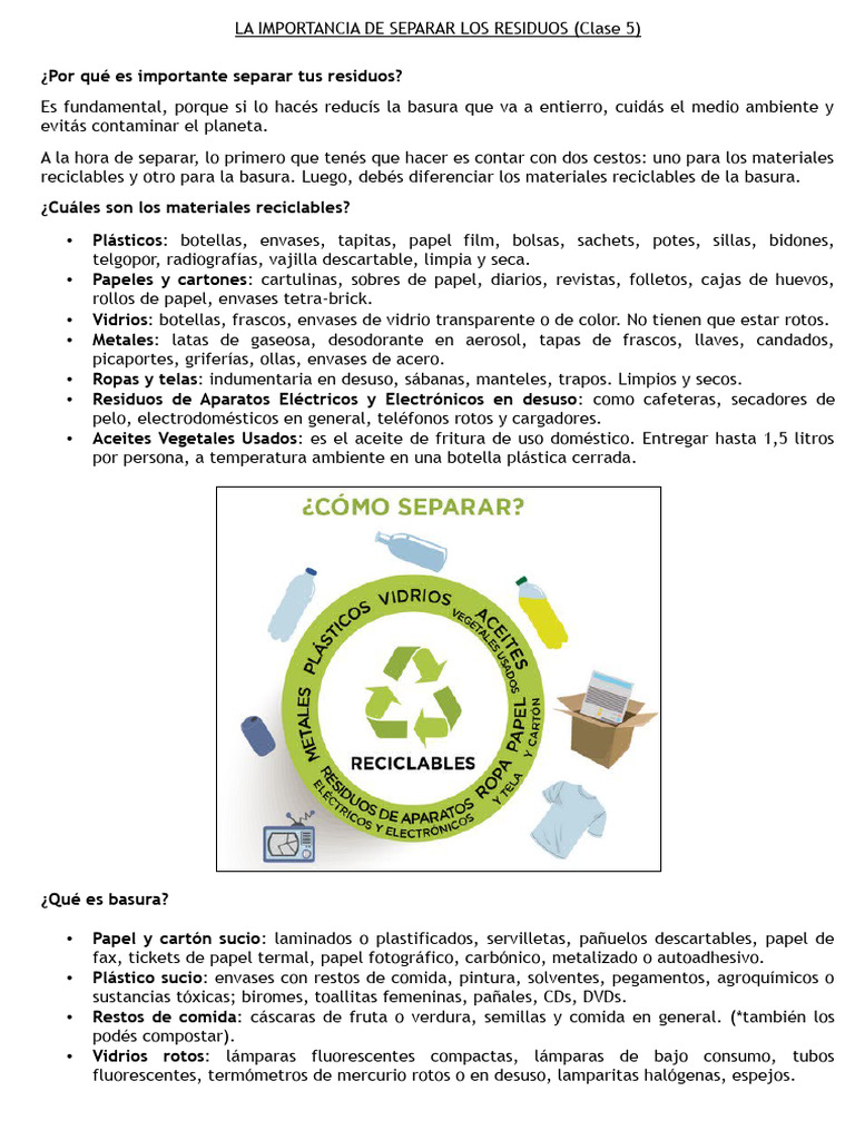 05 - Residuos | PDF | Reciclaje | Residuos