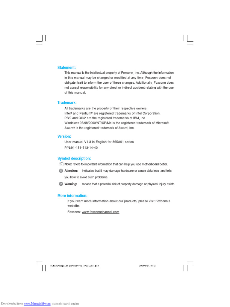 865a01 Series Manual | PDF | Floppy Disk | Electromagnetic Compatibility