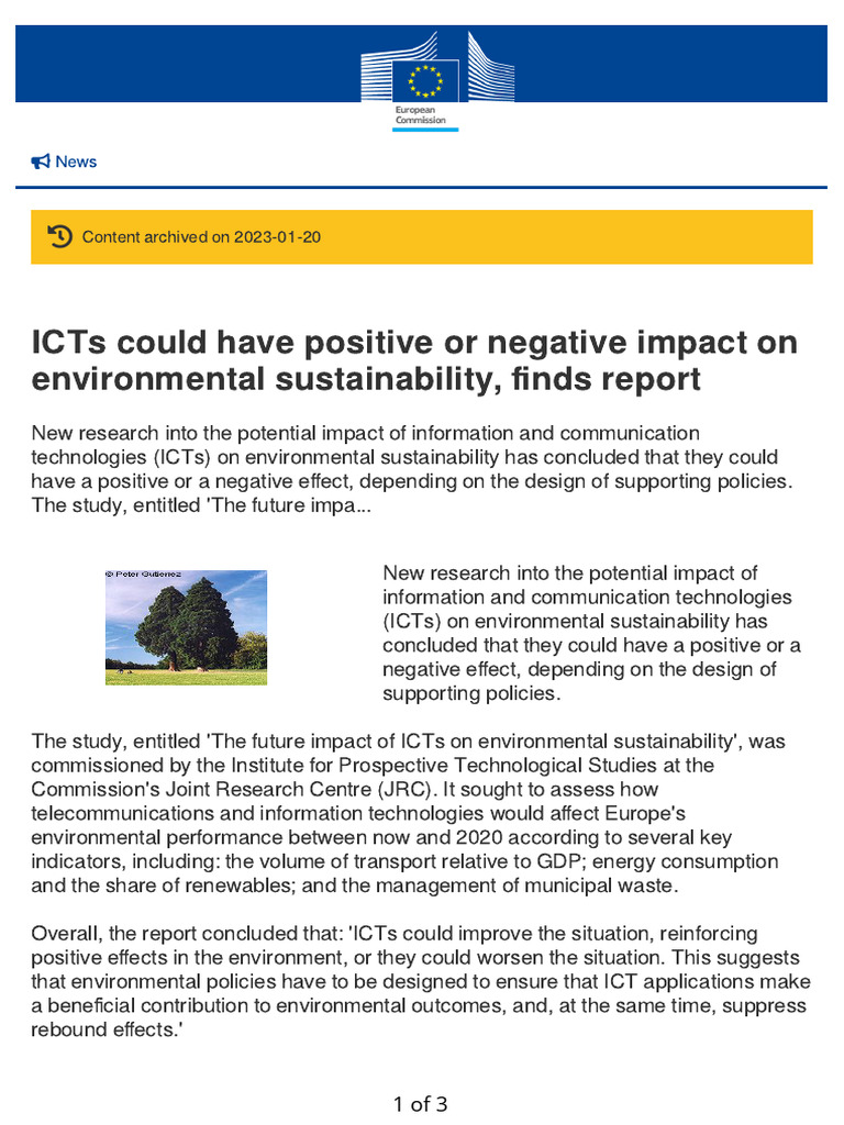 CORDIS - Article - 22998 Icts Could Have Positive or Negative Impact On ...