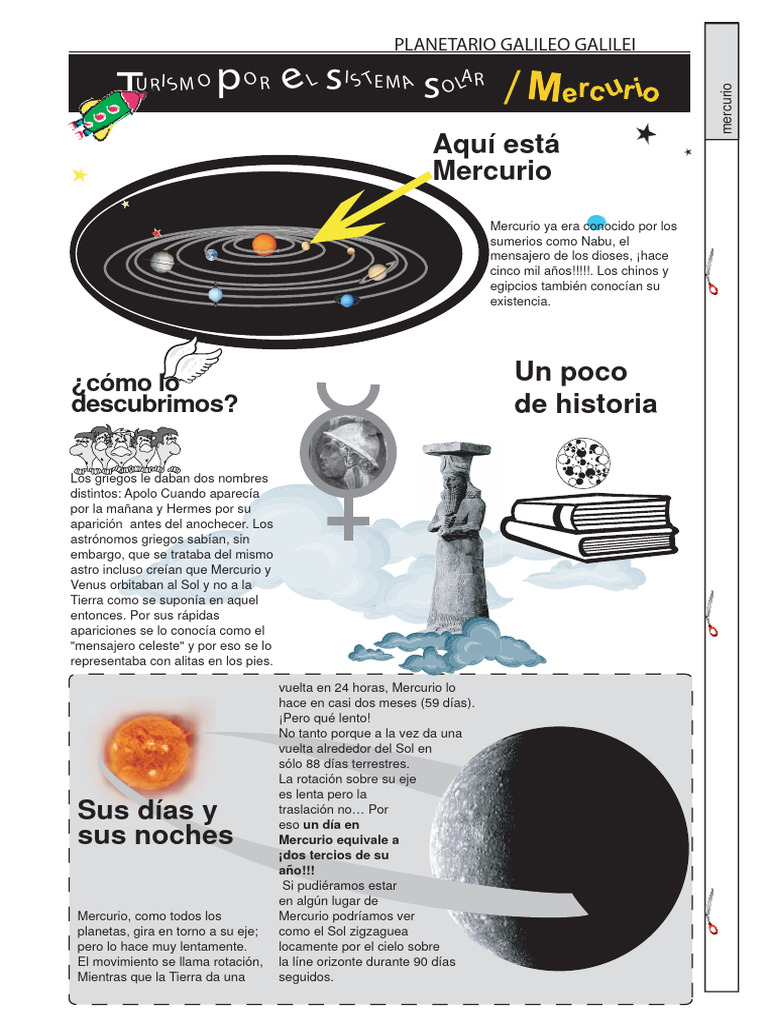Curiosidades del Planeta Mercurio para Niños | PDF | Planeta mercurio ...