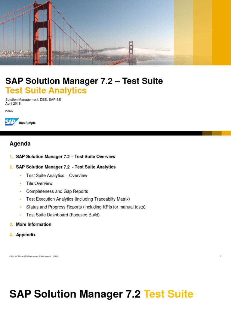 SAP Solution Manager 7.2 Test Suite Guide | PDF | Analytics | Cloud ...