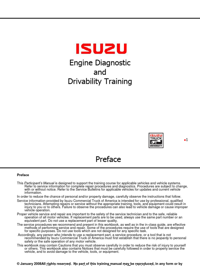 4Hk1 6HK1 Engine Diagnostic and Drivability Student | PDF | Pump | Fuel Injection