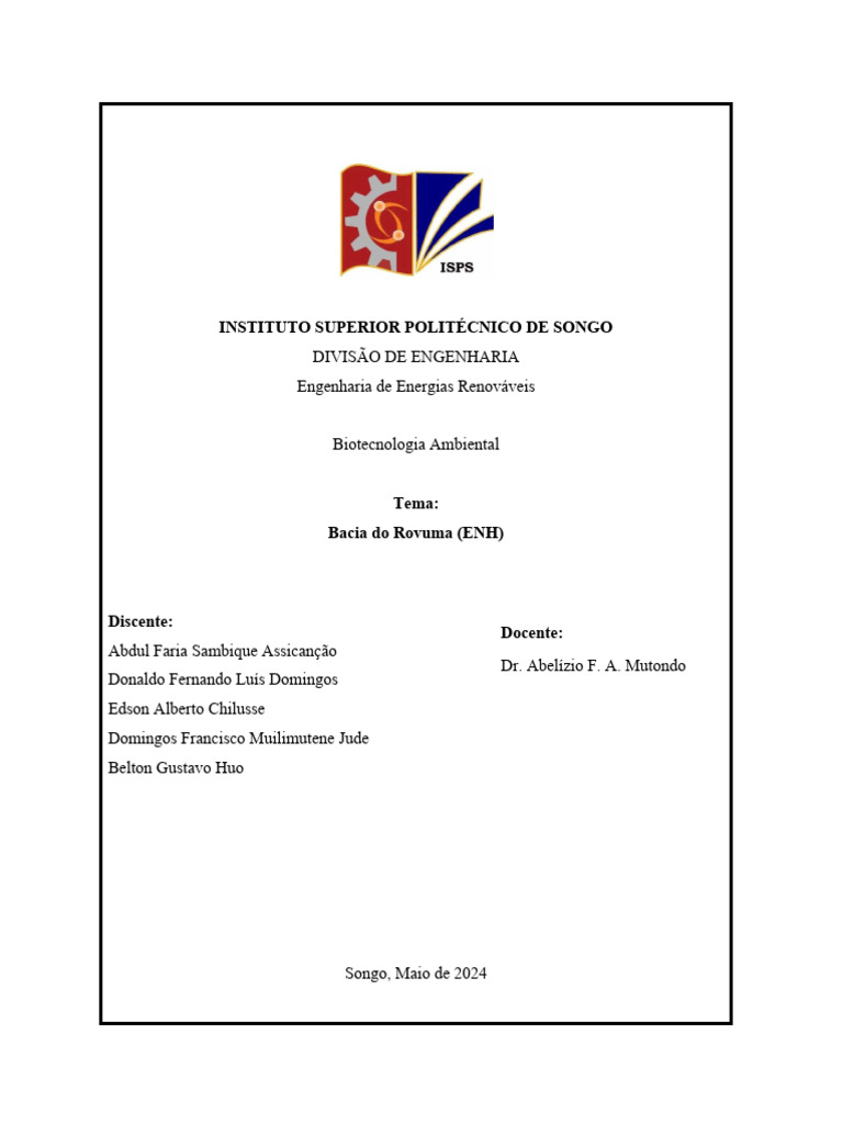 Bacia Do Rovuma | Download grátis PDF | Acidificação do oceano | Gás de ...