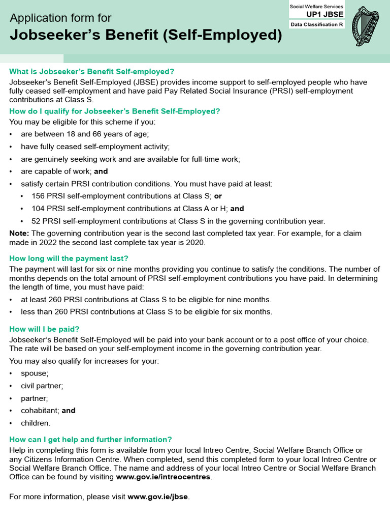 Self-Employed Jobseeker's Guide | PDF | Unemployment Benefits | Self ...