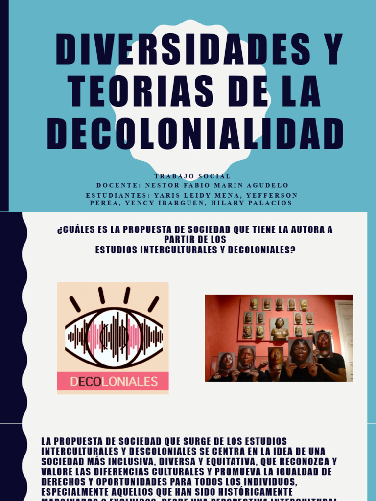 DIVERSIDADES Y TEORIAS DE LA DECOLONIALIDAD | Descargar gratis PDF ...