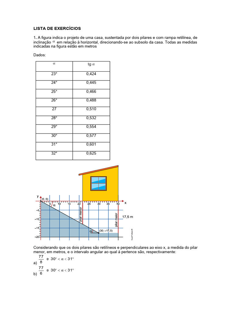 Lista 2â Serie - Trigonometria No Triã Ngulo Retã Ngulo. | PDF | Triângulo