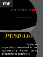 Antenatal Care Card | PDF | Gynaecology | Sexual Reproduction