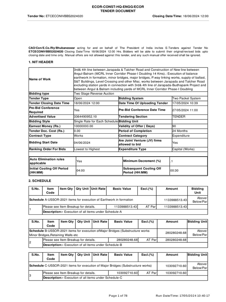 Railway Infrastructure Tender Notice | PDF | Concrete | Construction ...