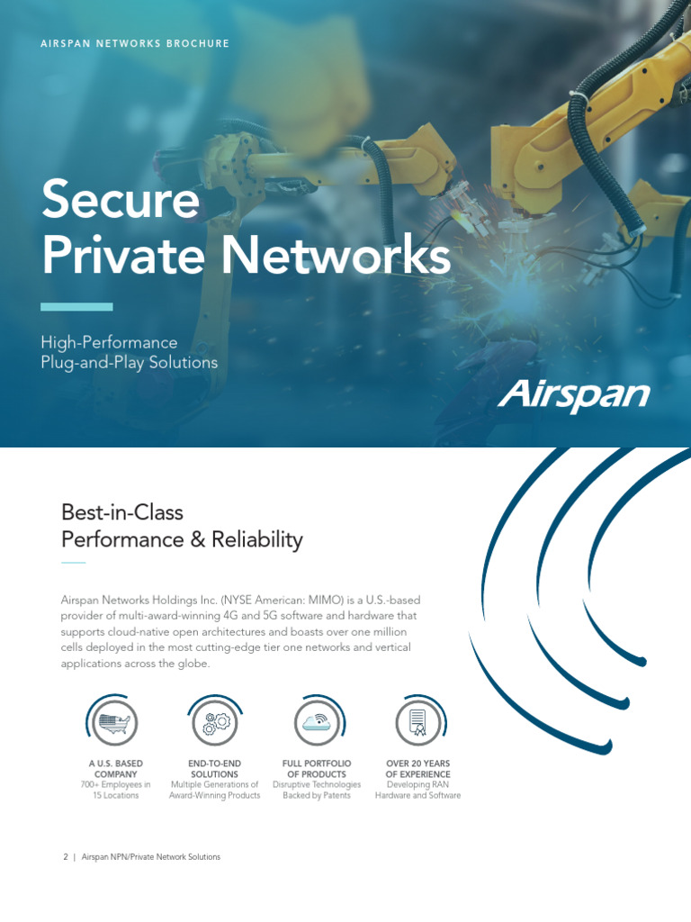 Airspan Tradeshow Private Networks Brochure - ABO 0004 07 | PDF | Internet Of Things ...