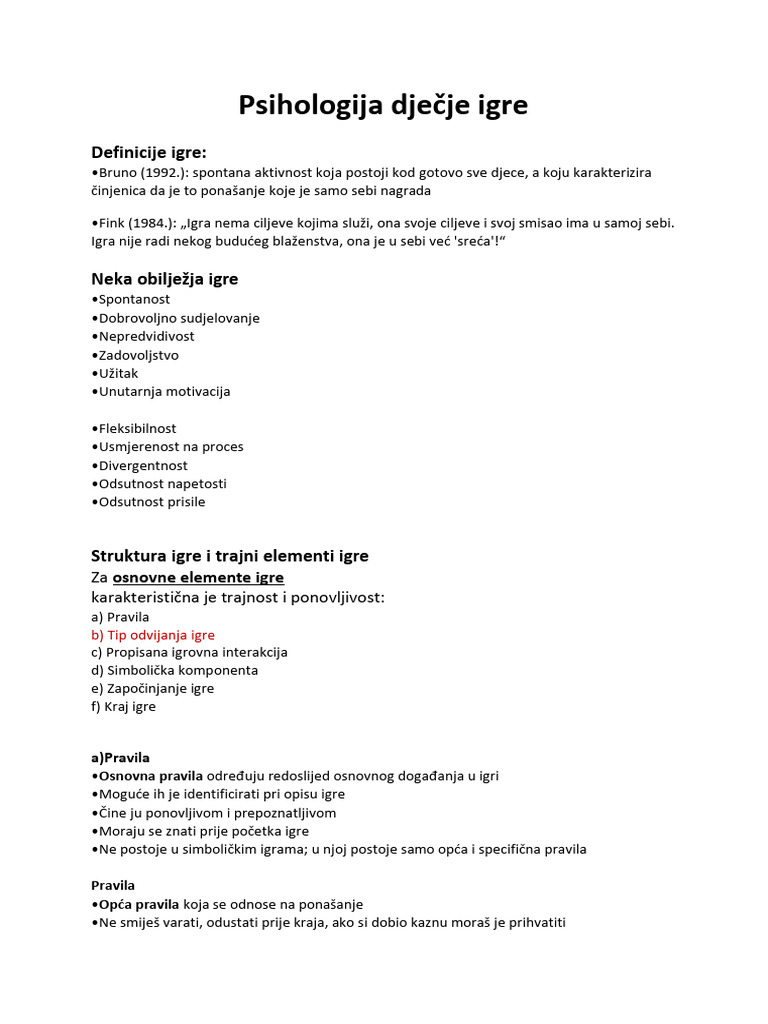 Psihologija Dječje Igre | PDF