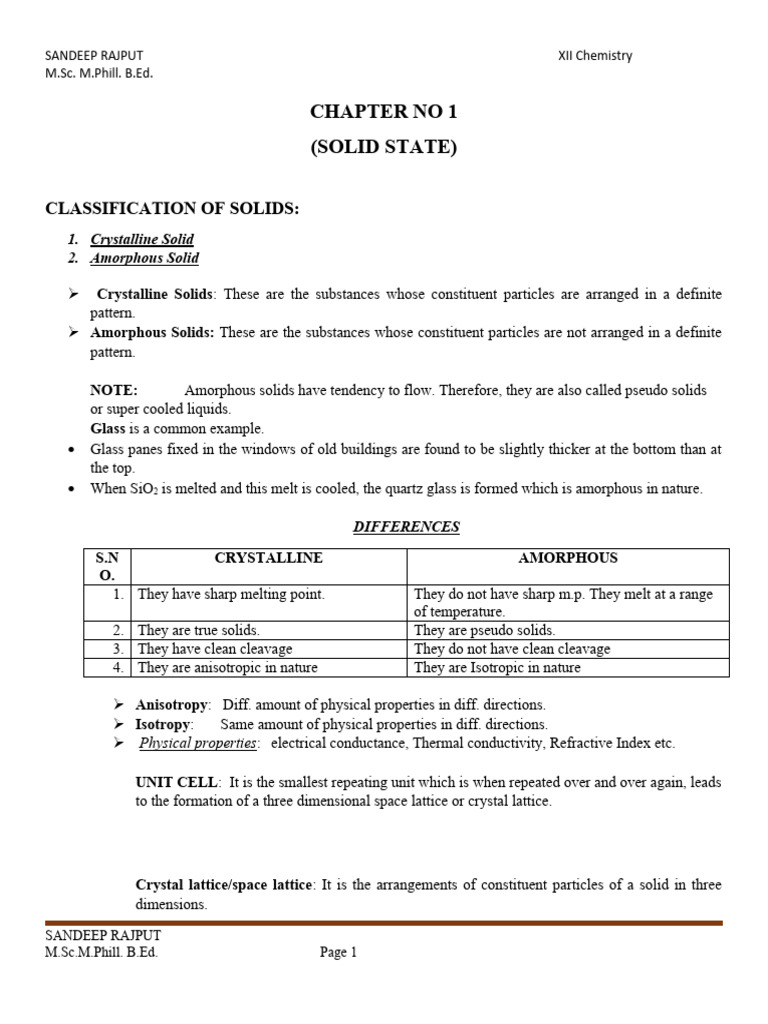 Solid State | PDF | Magnetism | Crystal Structure