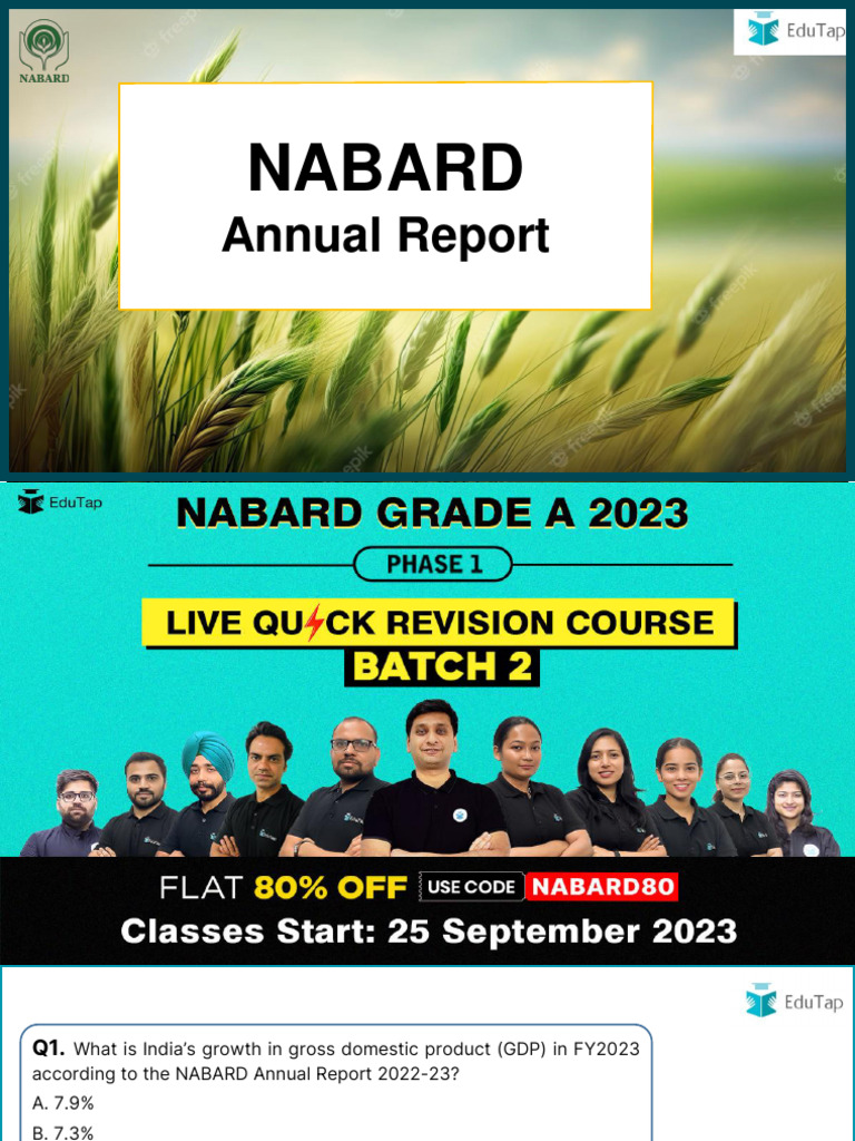 Quiz - NABARD Annual Report 2021-22 | PDF | Gross Domestic Product ...