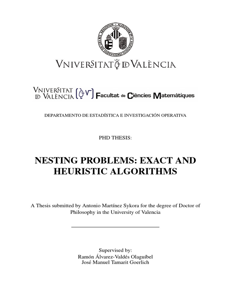 Nesting Problems Exact And Heuristic Algorithms Download Free Pdf Algorithms