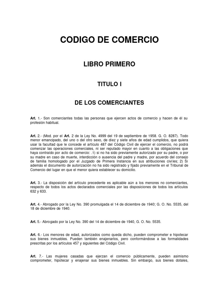 Codigo Comercio | PDF | Compartir (Finanzas) | Dividendo