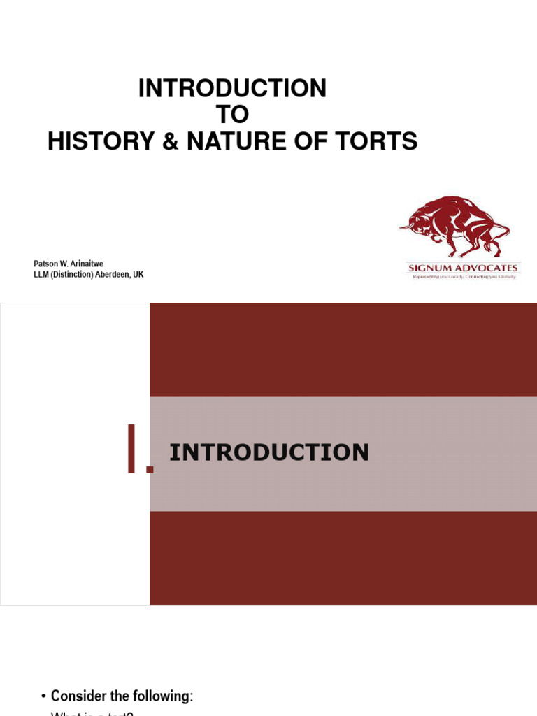 Overview of Tort Law and Its Types | PDF | Tort | Burden Of Proof (Law)
