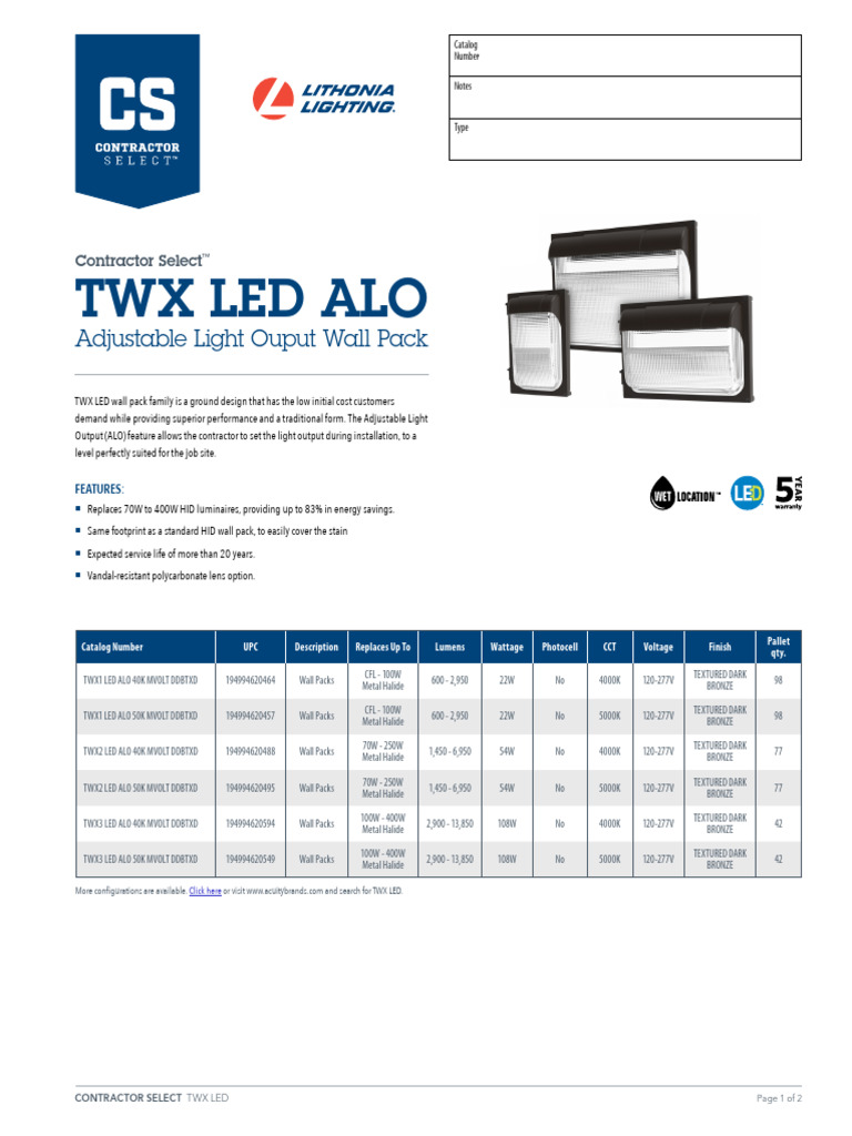contractor-select-twx-led | Download Free PDF | Building Engineering | Materials